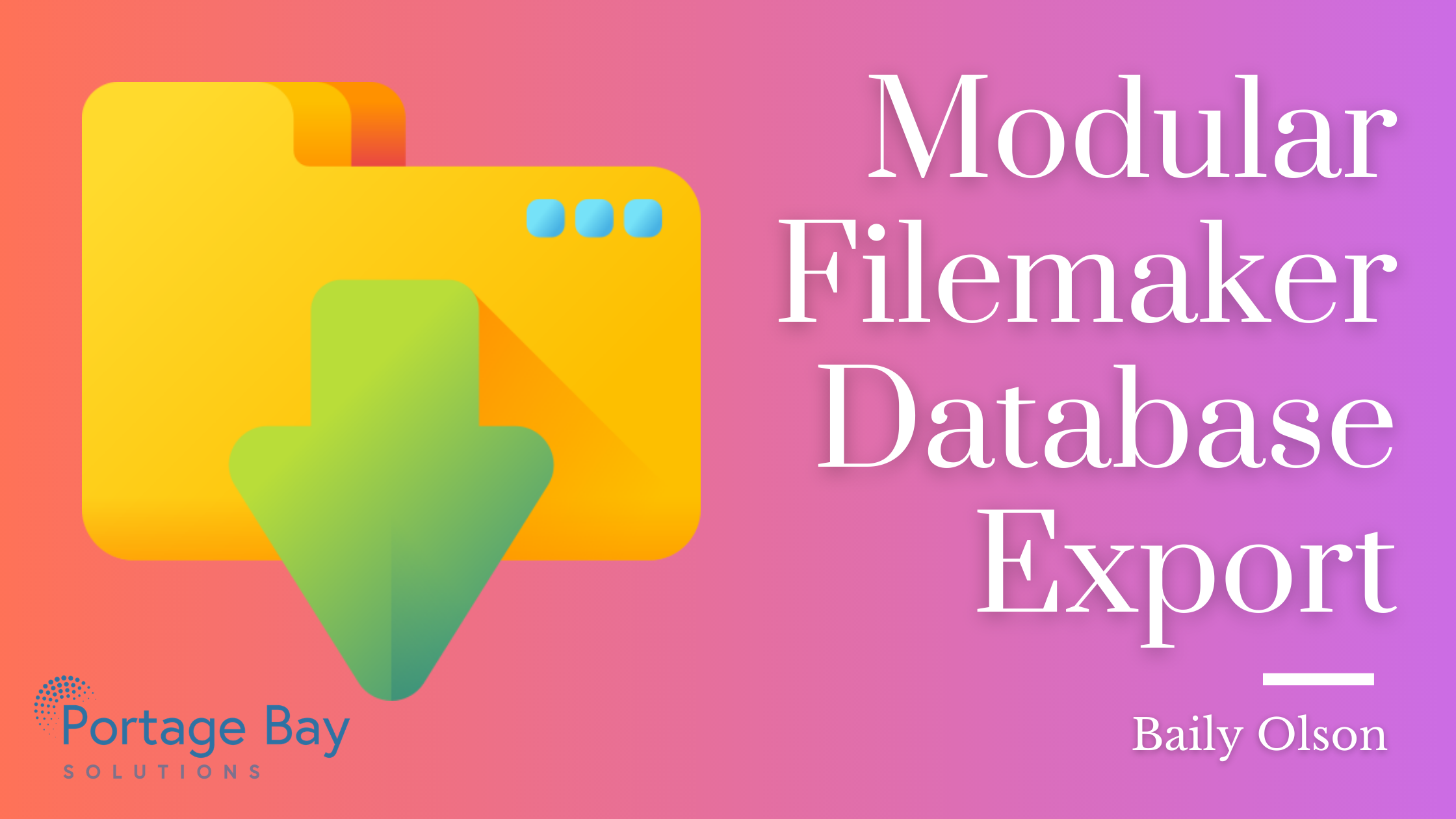 Modular Filemaker Database Export Revised Portage Bay Solutions Filemaker Database Developer