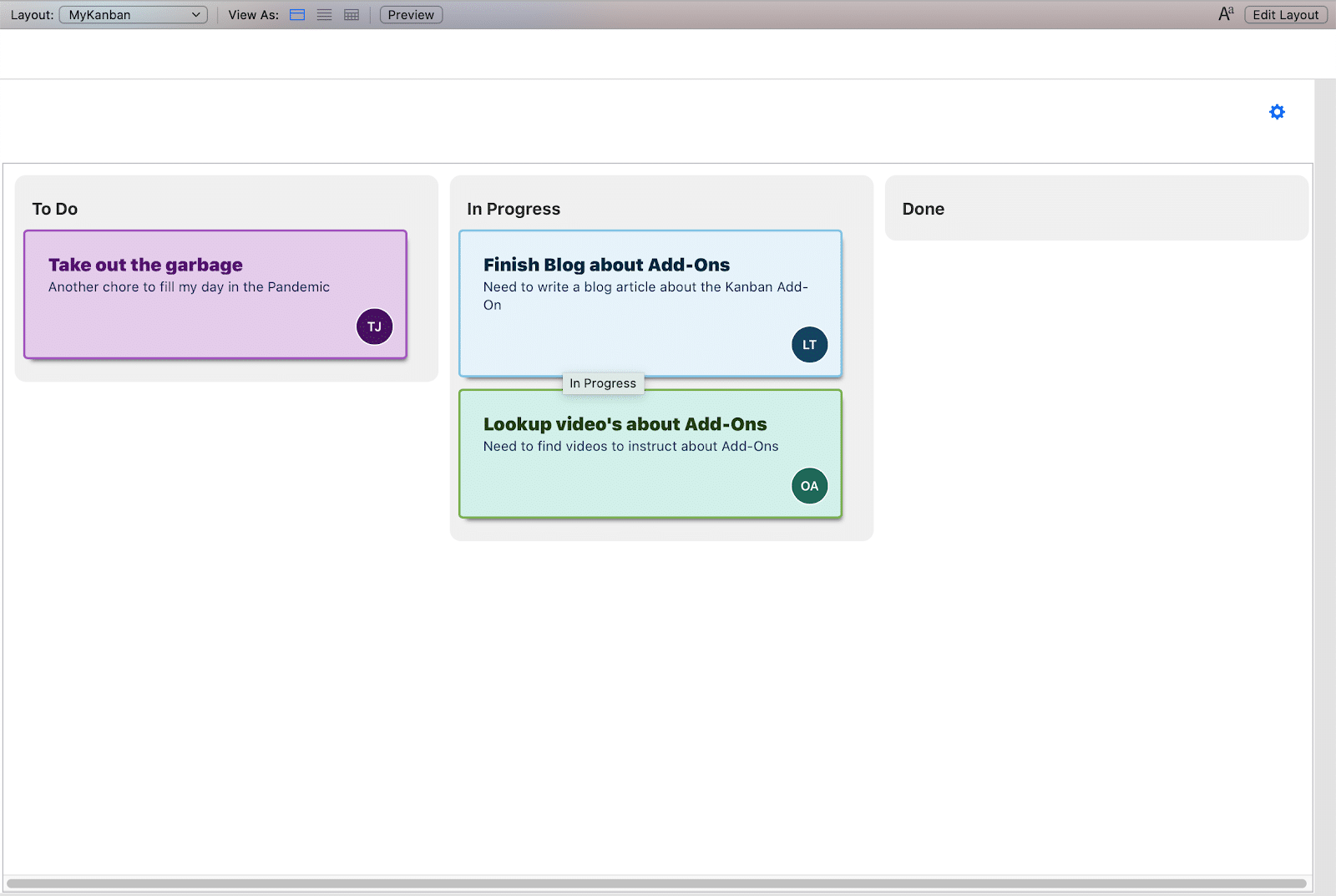 FM19 Add-On Spotlight: Kanban Board | Portage Bay Solutions | FileMaker Database Developer ...